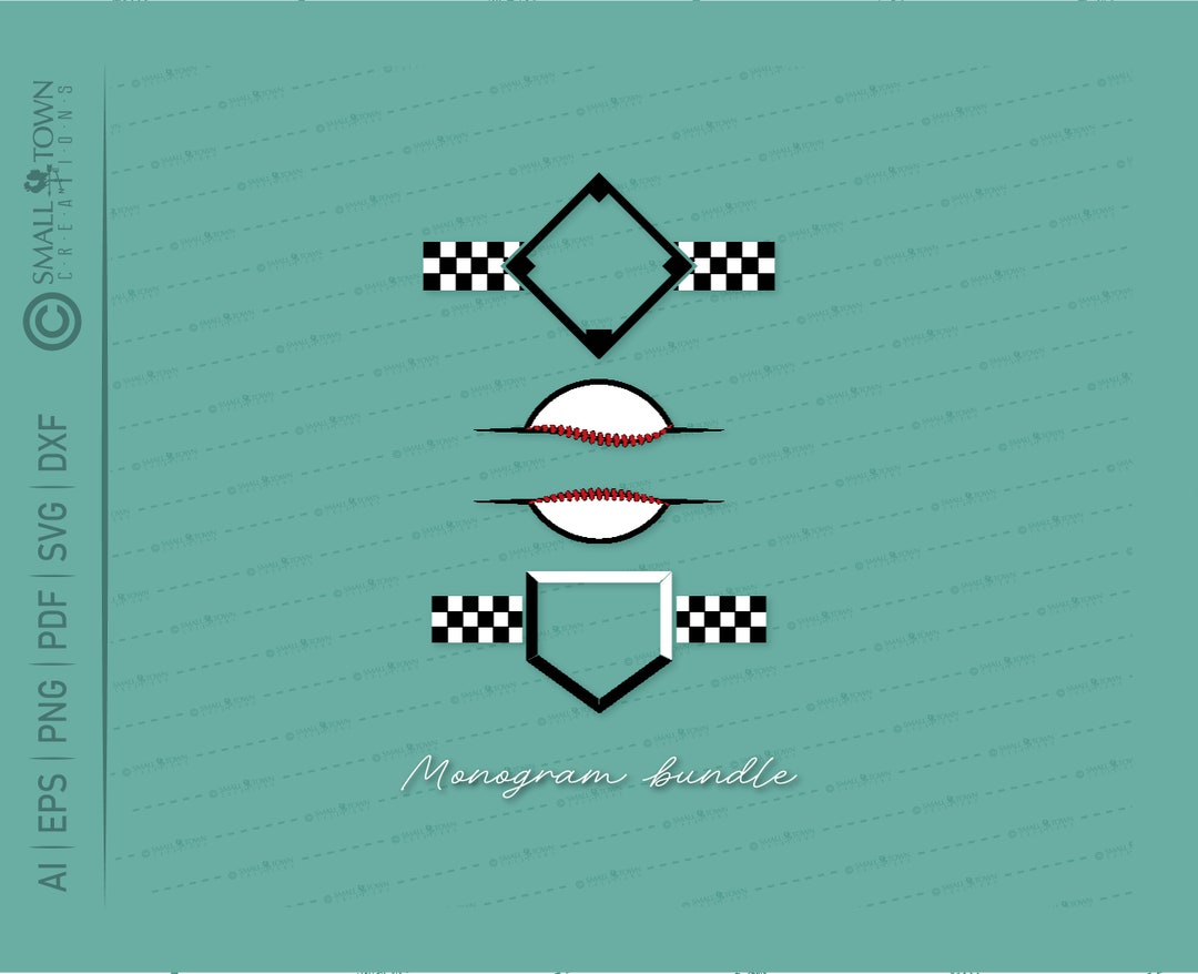 Baseball Frames SVG // Softball Frames // Monogram Frame // Monogram ...