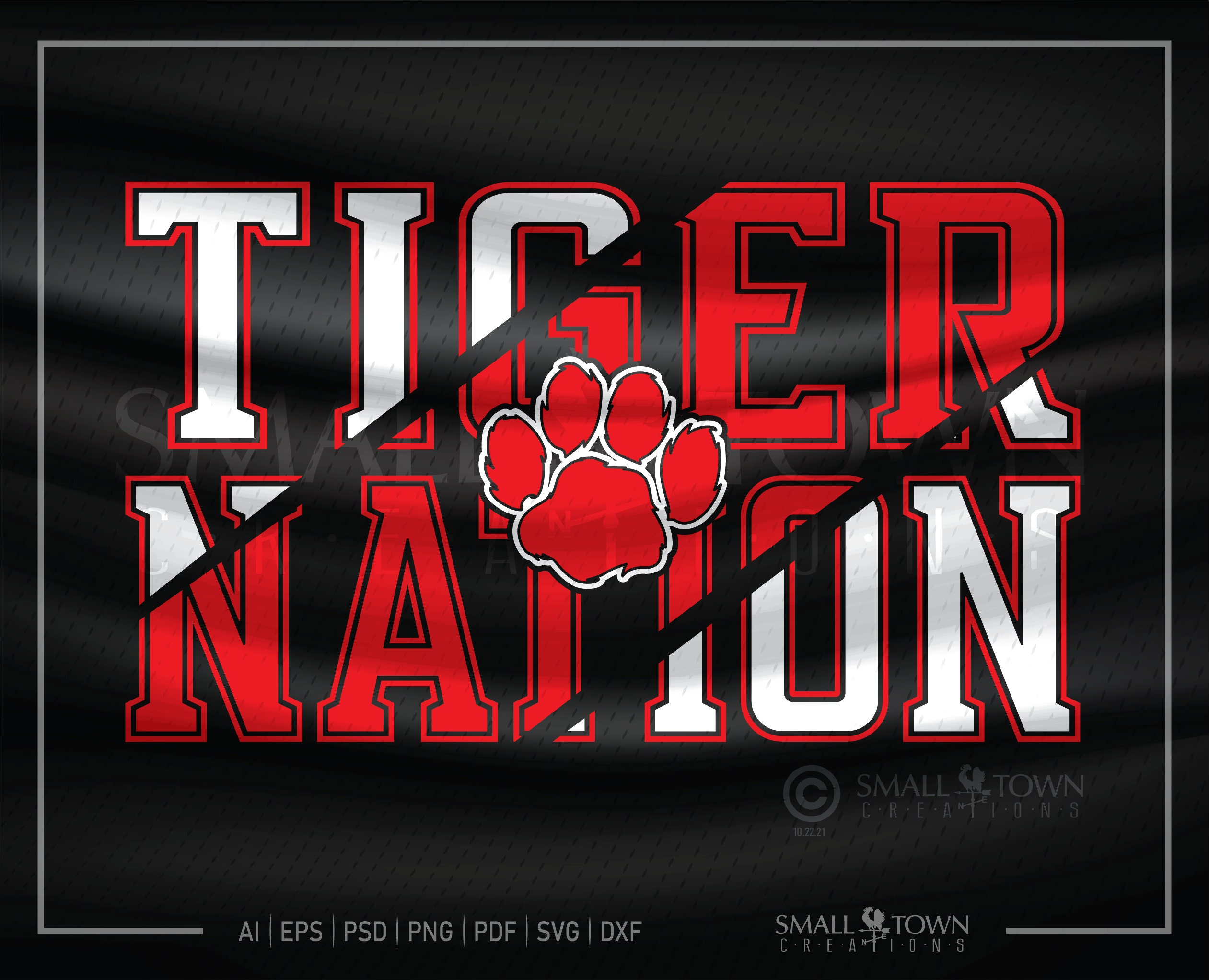 Tiger SVG Nation SVG Tiger Nation SVG Tiger Mascot Tiger - Etsy Canada