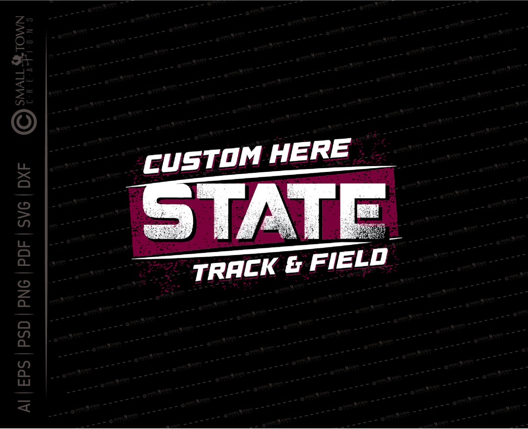 CUSTOM State Track and Field SVG // Track and Field // State Track ...