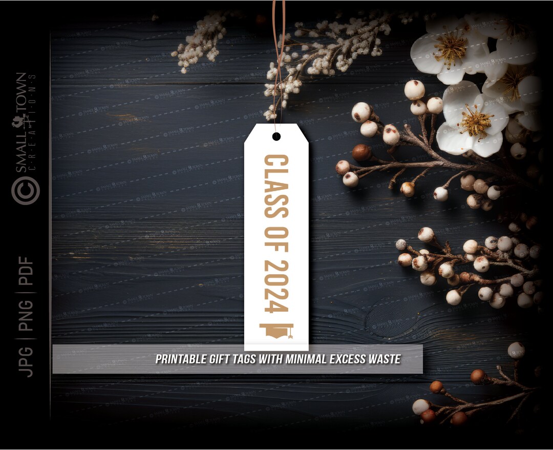 Printable Graduation Gift Tag // Class of 2024 Gift Tag // Congrats ...