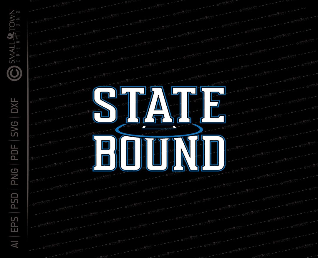 Wrestling State Bound SVG // © Smalltownnecreations 2.9.25 - Etsy