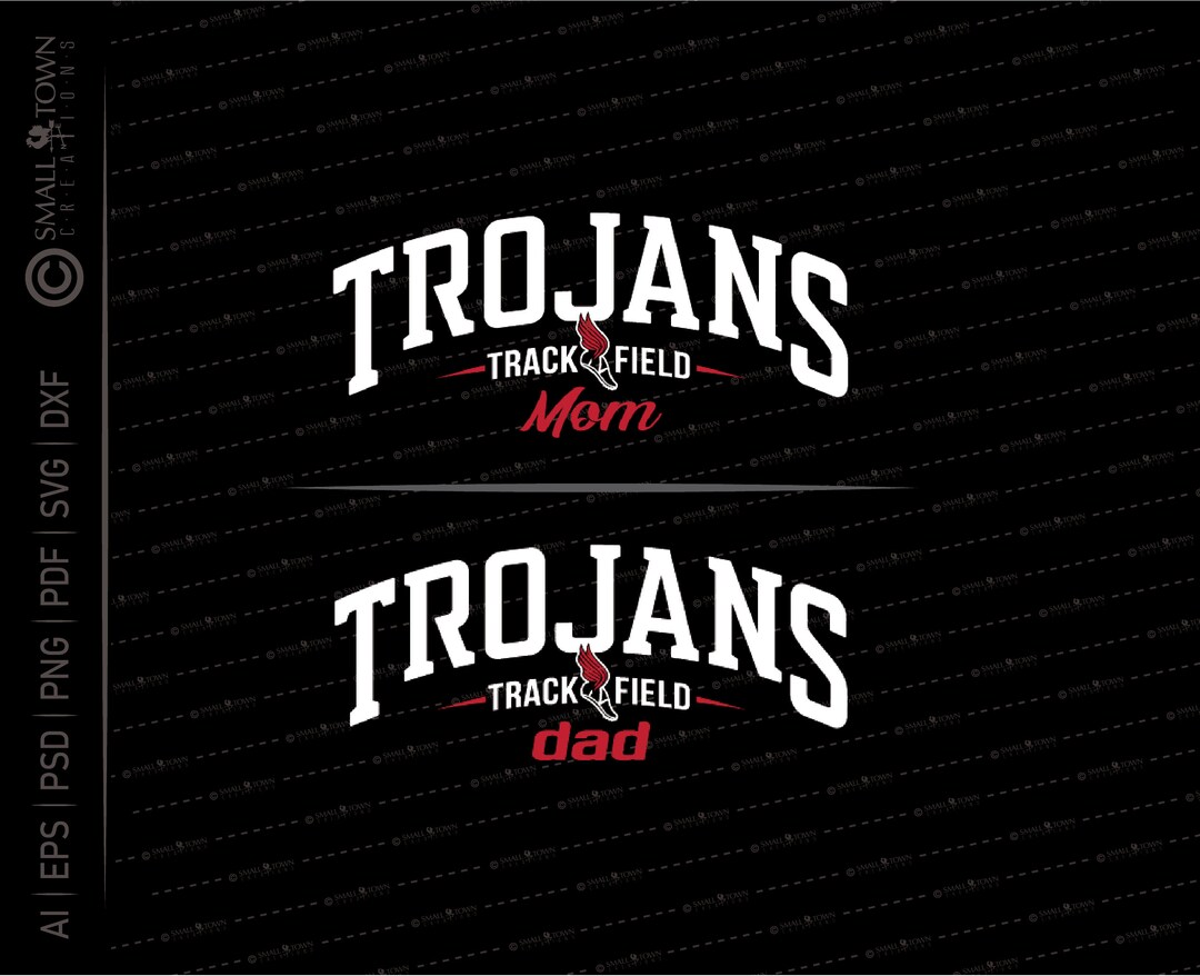 Trojan Track and Field SVG // © Smalltownnecreations 1.26.24 - Etsy
