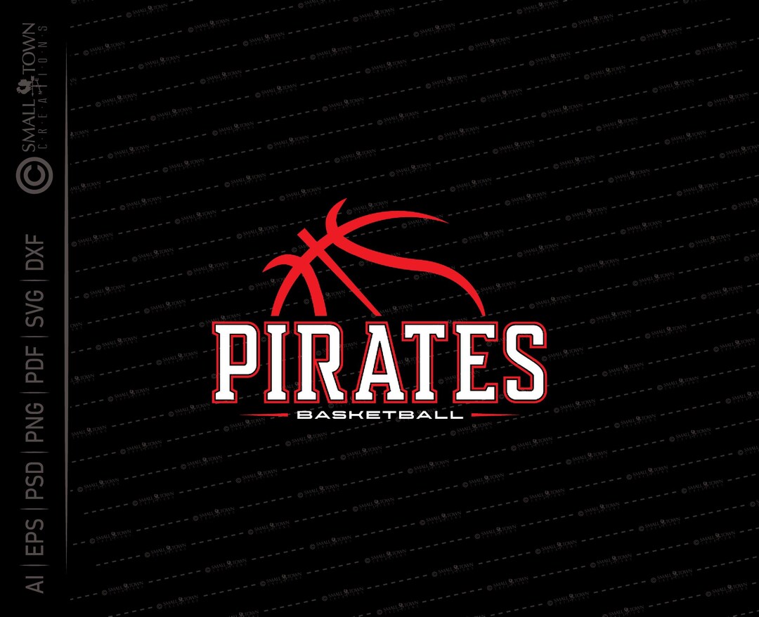 Pirate Basketball SVG // © Smalltownnecreations 10.9.20 - Etsy