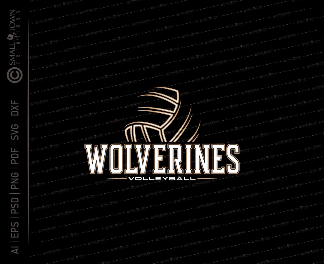 Wolverine Volleyball SVG // © Smalltownnecreations 2.18.25 - Etsy