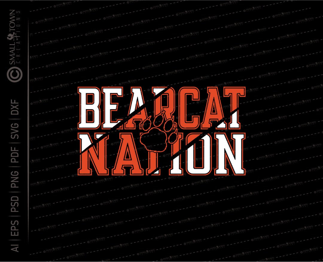 Bearcat Nation SVG // © Smalltownnecreations 4.3.22 - Etsy