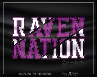 Raven Nation Svg - Etsy
