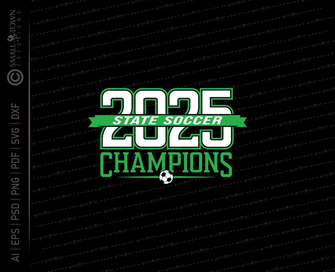 State Soccer Champions SVG // © Smalltownnecreations 9.13.23 - Etsy