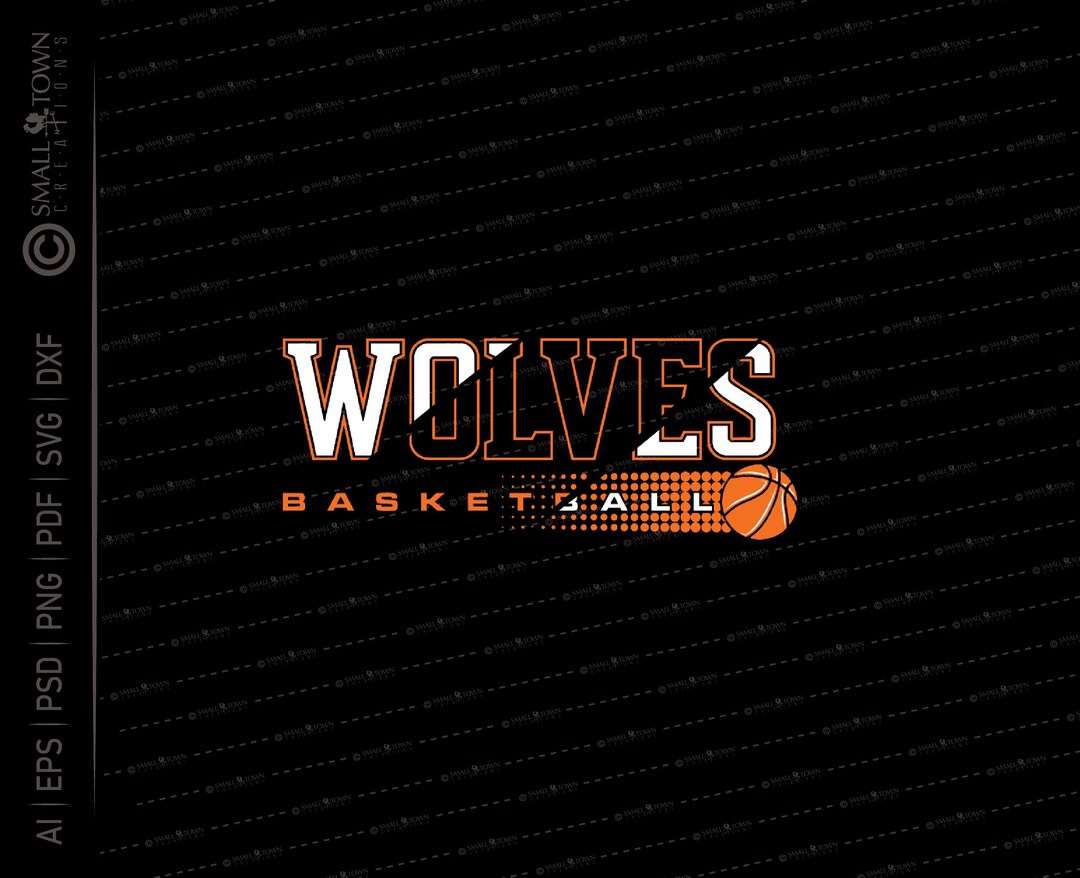 Wolves Basketball SVG // © Smalltownnecreations 1.12.25 - Etsy