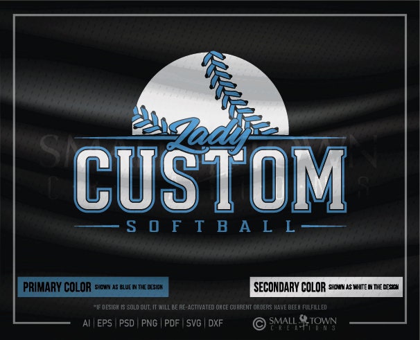 Girls Softball Team Logo