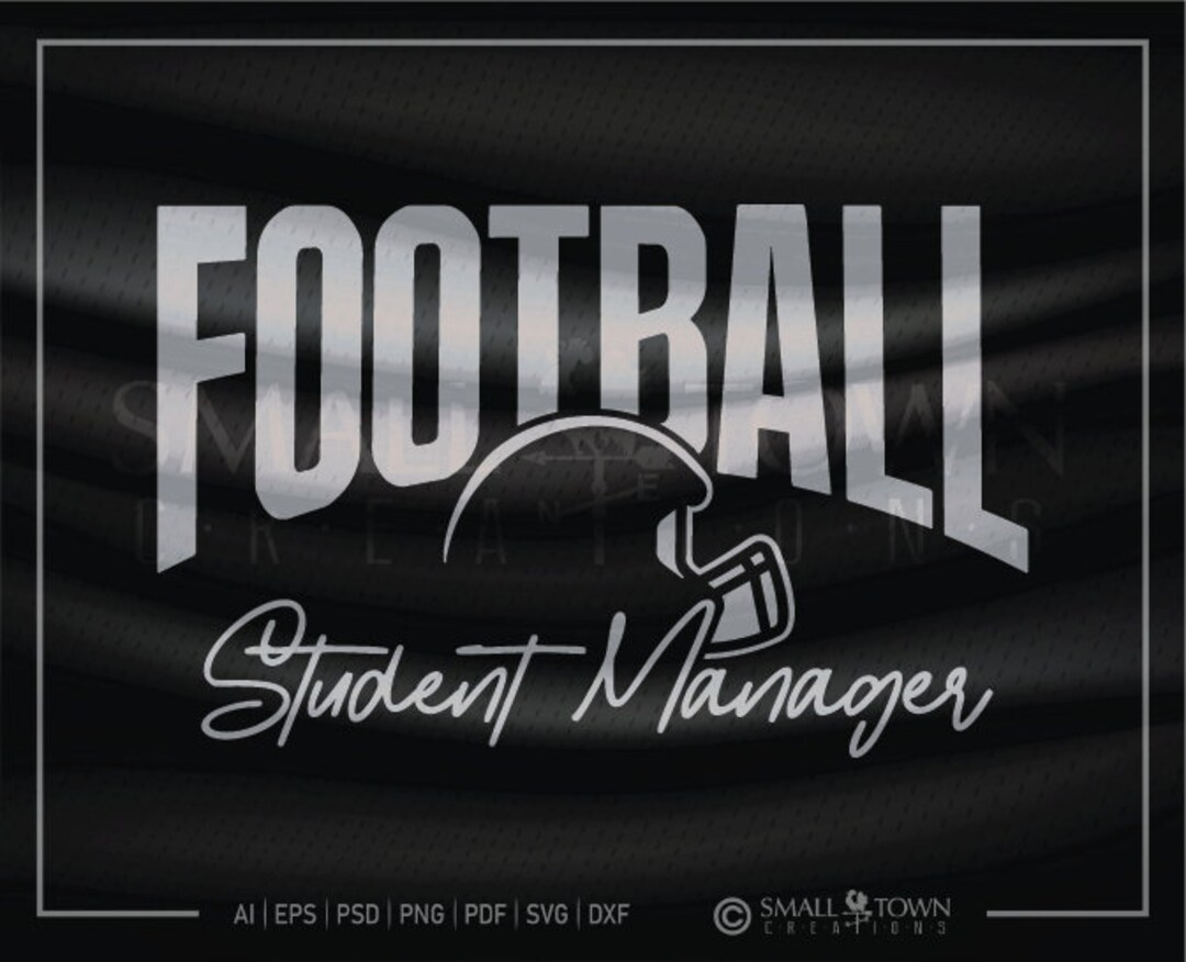 Football SVG //football Student Manager SVG // Football SVG // - Etsy