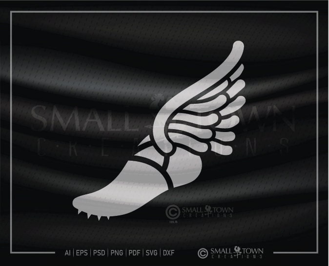 Track And Field Winged Foot Vector