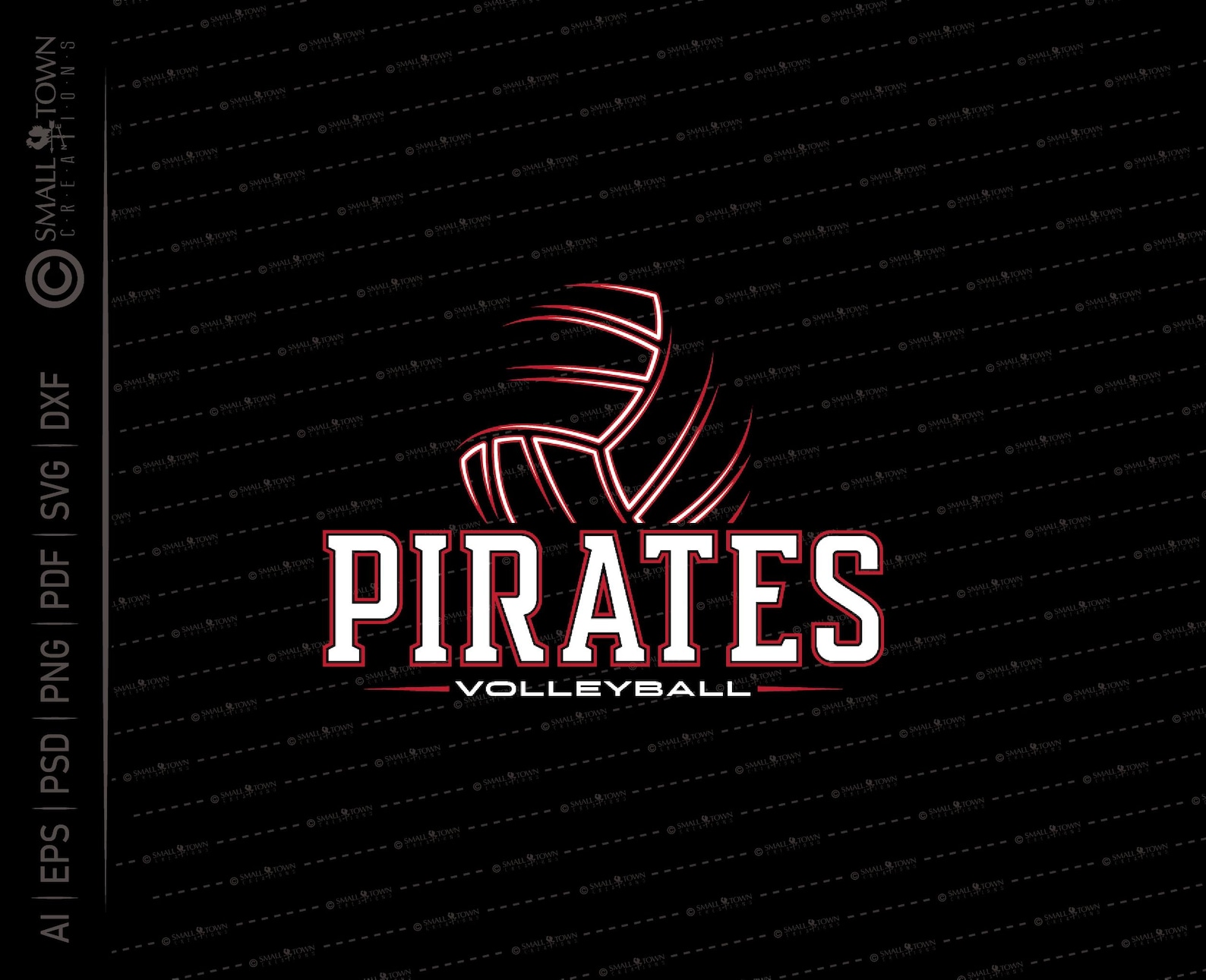 Pirate Volleyball SVG // © Smalltownnecreations 8.18.22 - Etsy