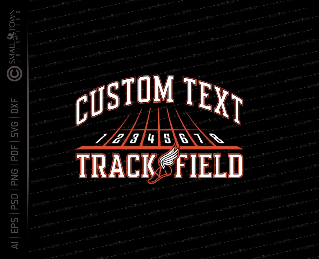 Track and Field SVG // Custom // © Smalltownnecreations 4.19.22 - Etsy