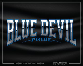 Blue Devil Svg | Etsy