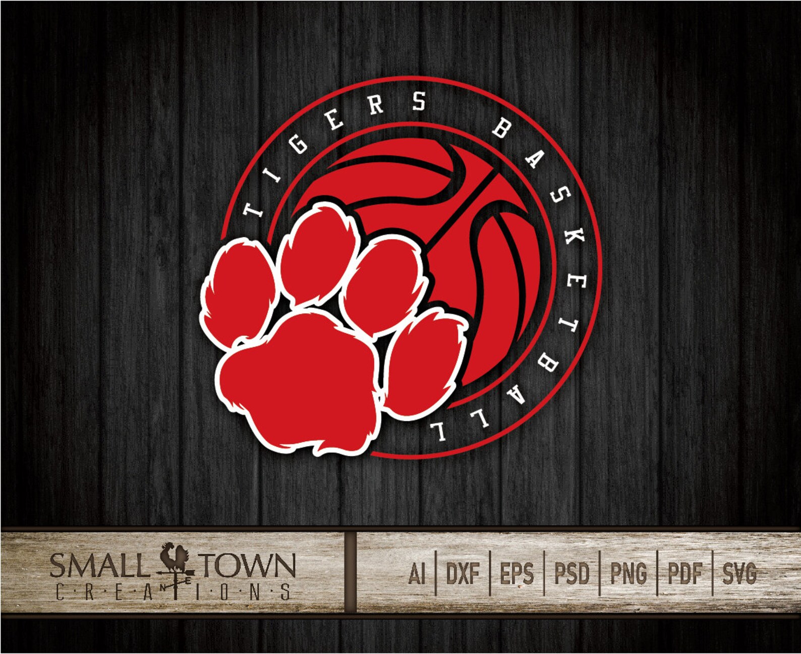 Tiger Basketball basketball tiger paw love basketball | Etsy