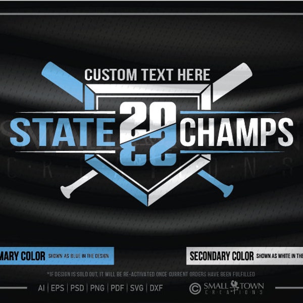 State Baseball Champs Svg - Etsy