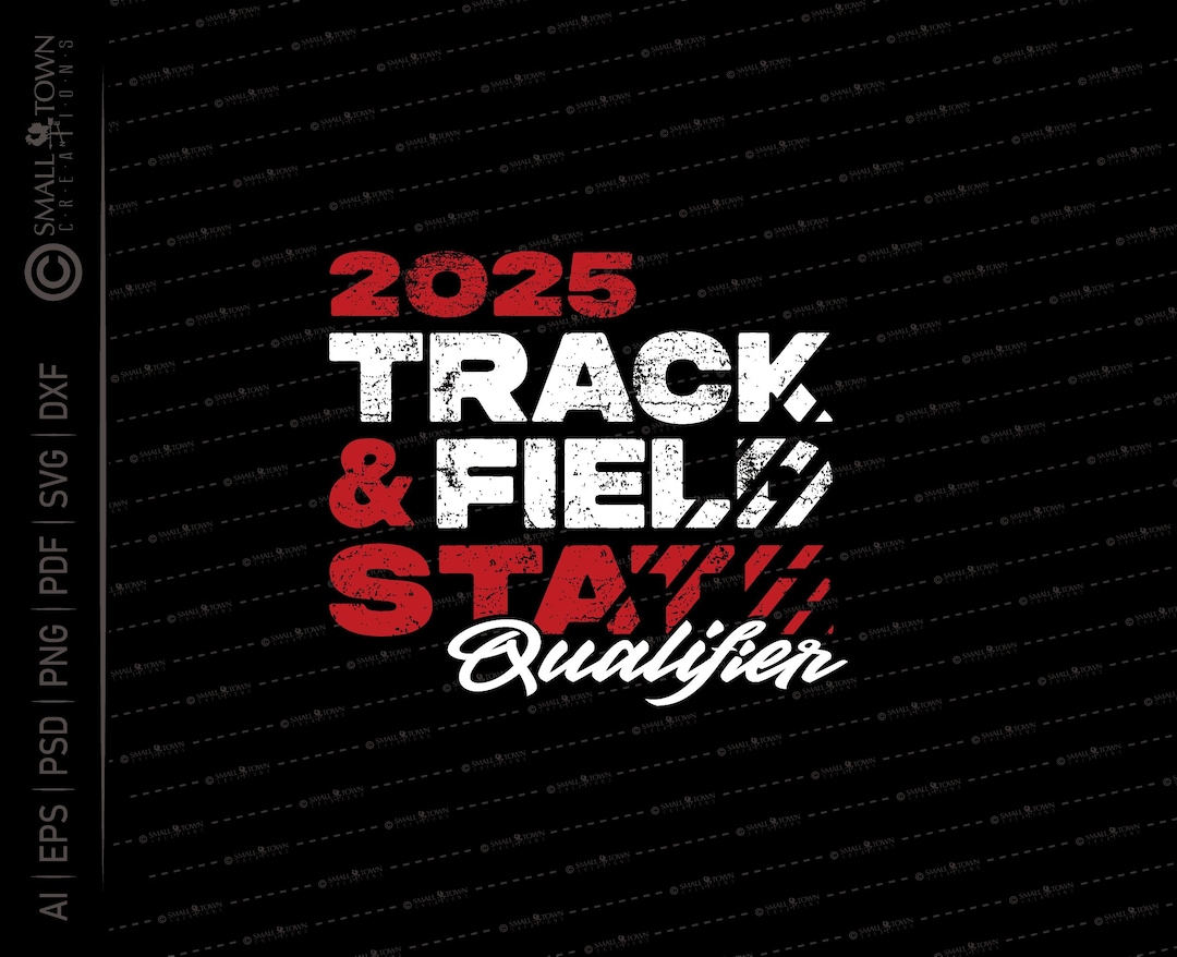 State Track and Field SVG // DISTRESSED // © Smalltownnecreations 4.10. ...