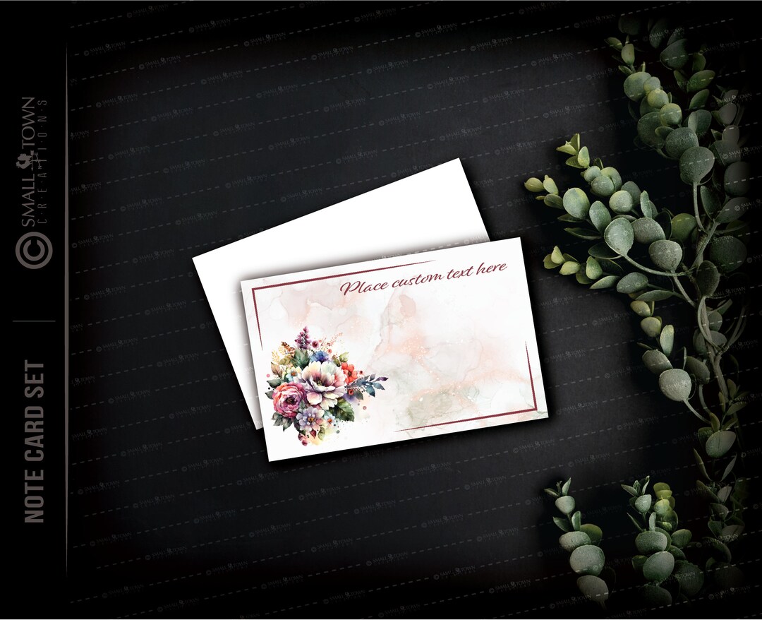 Florist Note Card // Sympathy Card // Funeral Card // Enclosure Card ...