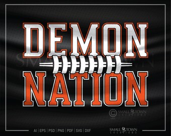 Demon Football Svg - Etsy