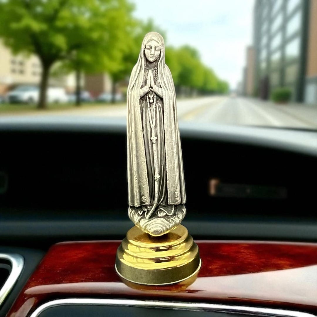 Virgin Mary of Fatima Car Statue: Catholic Dashboard Saint, Made in ...