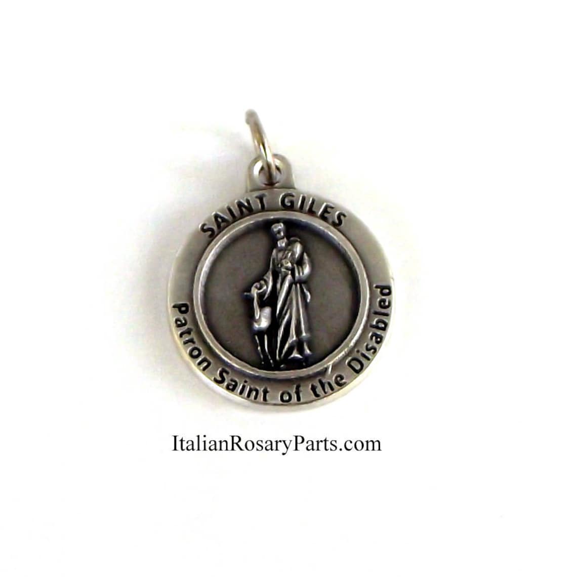 Saint Giles With Deer Religious Medal Patron Saint of | Etsy