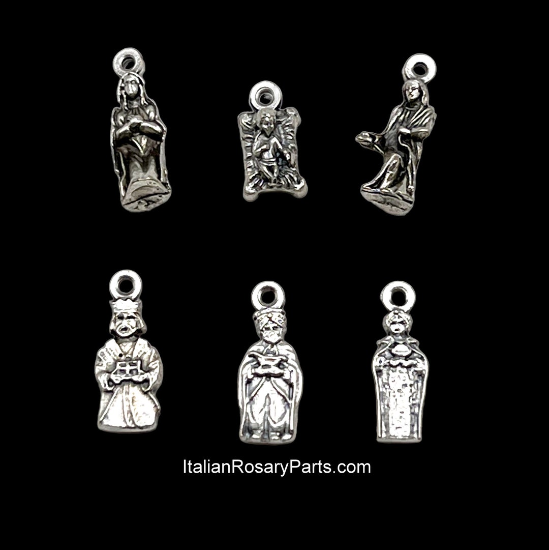 Nativity Set Bracelet Charms Virgin Mary Baby Jesus Saint - Etsy