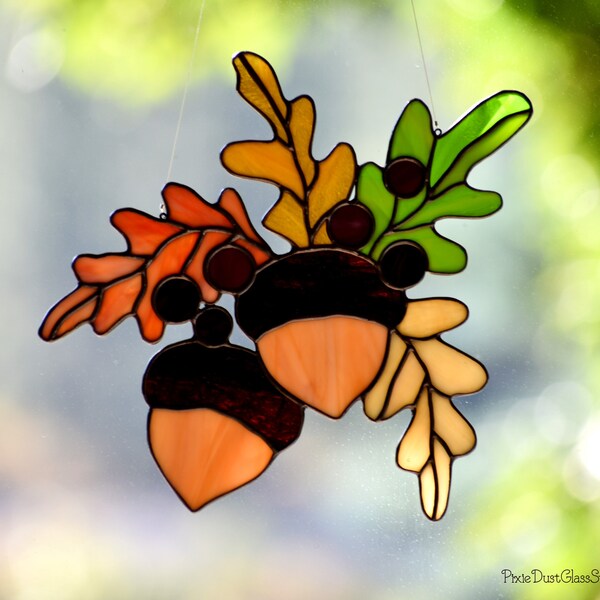 Leaf Stained Glass - Etsy