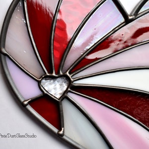 Stained Glass Heart Suncatcher, Valentine Window Hanging, Valentines ...