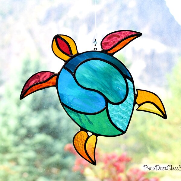 Stain Glass Sea Turtles - Etsy