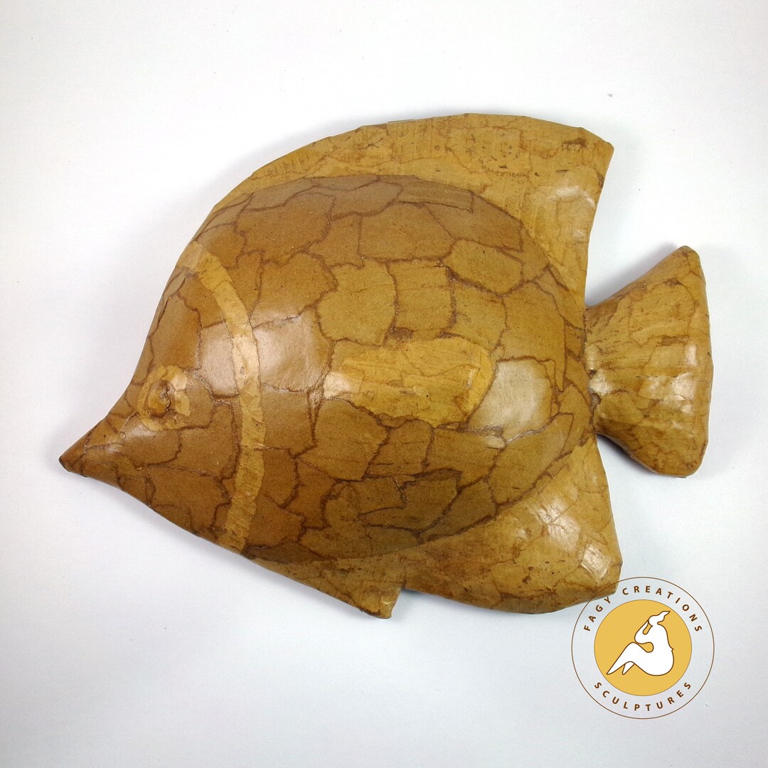 Fish Sculpture, Fish Wall Art, Fish Statue, Fish Figurine, Paper Mache ...