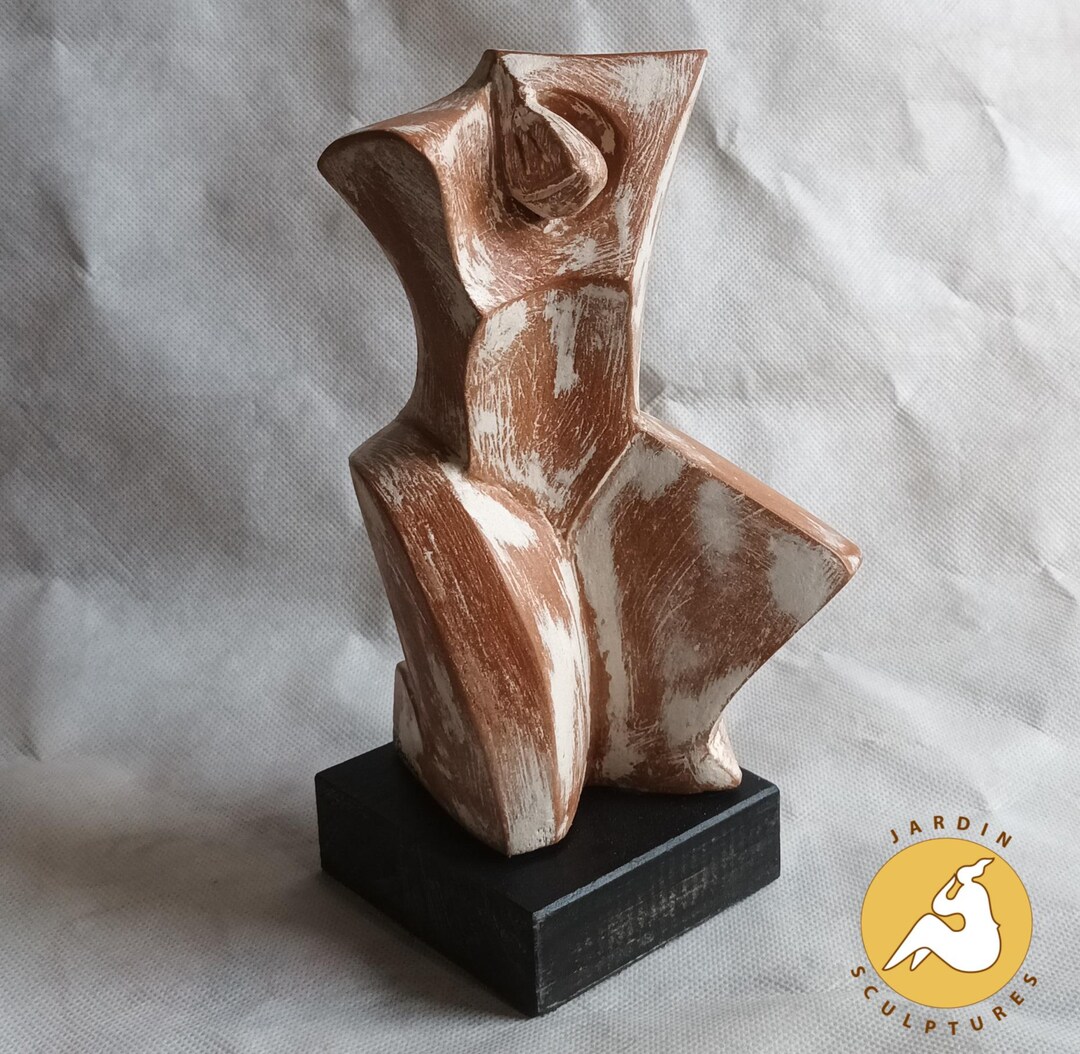 Sculpture, Geometric Female Torso Figurine, Sculpture Art Decor - Etsy