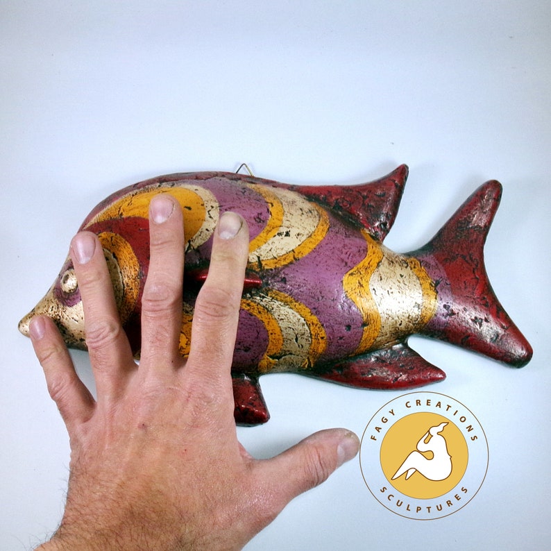 Fish Sculpture, Wall Decor, Fish Statue, Fish Wall Art, Fish Figurine ...