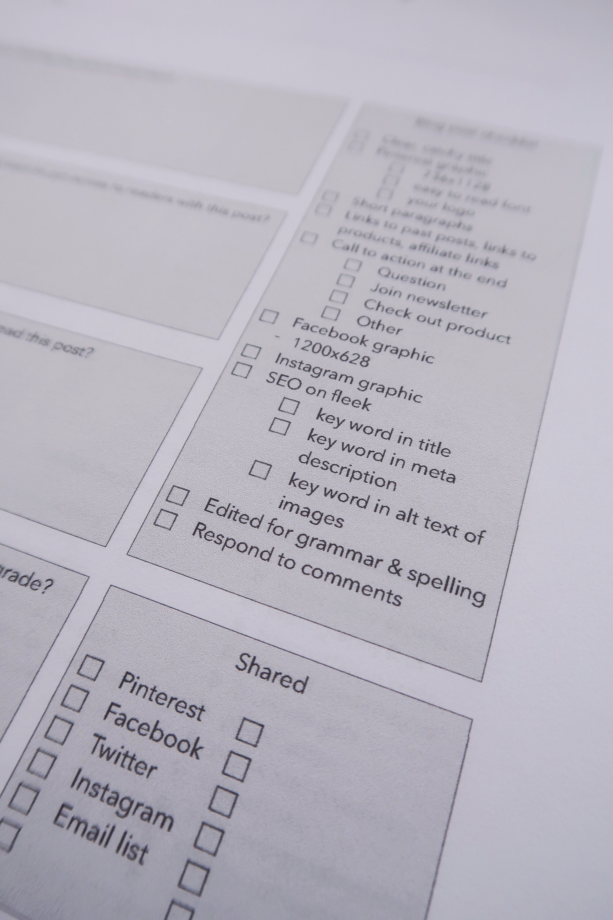 Blog Planner Business Planner Mindset Worksheets Blogging Checklists ...