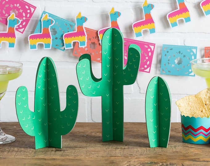 Cactus Table Decor | Fiesta Centerpiece - Cactus Decorations - Fiesta ...