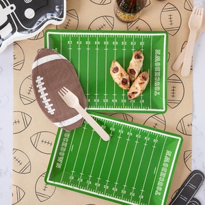 Football Paper Plates Football Party Football Birthday Party Tailgate ...