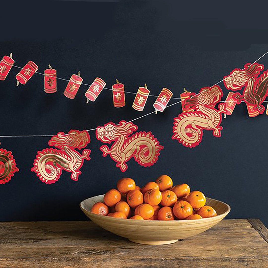 Red Chinese Dragon Chinese New Year Decorations Chinese Dragon Banner ...