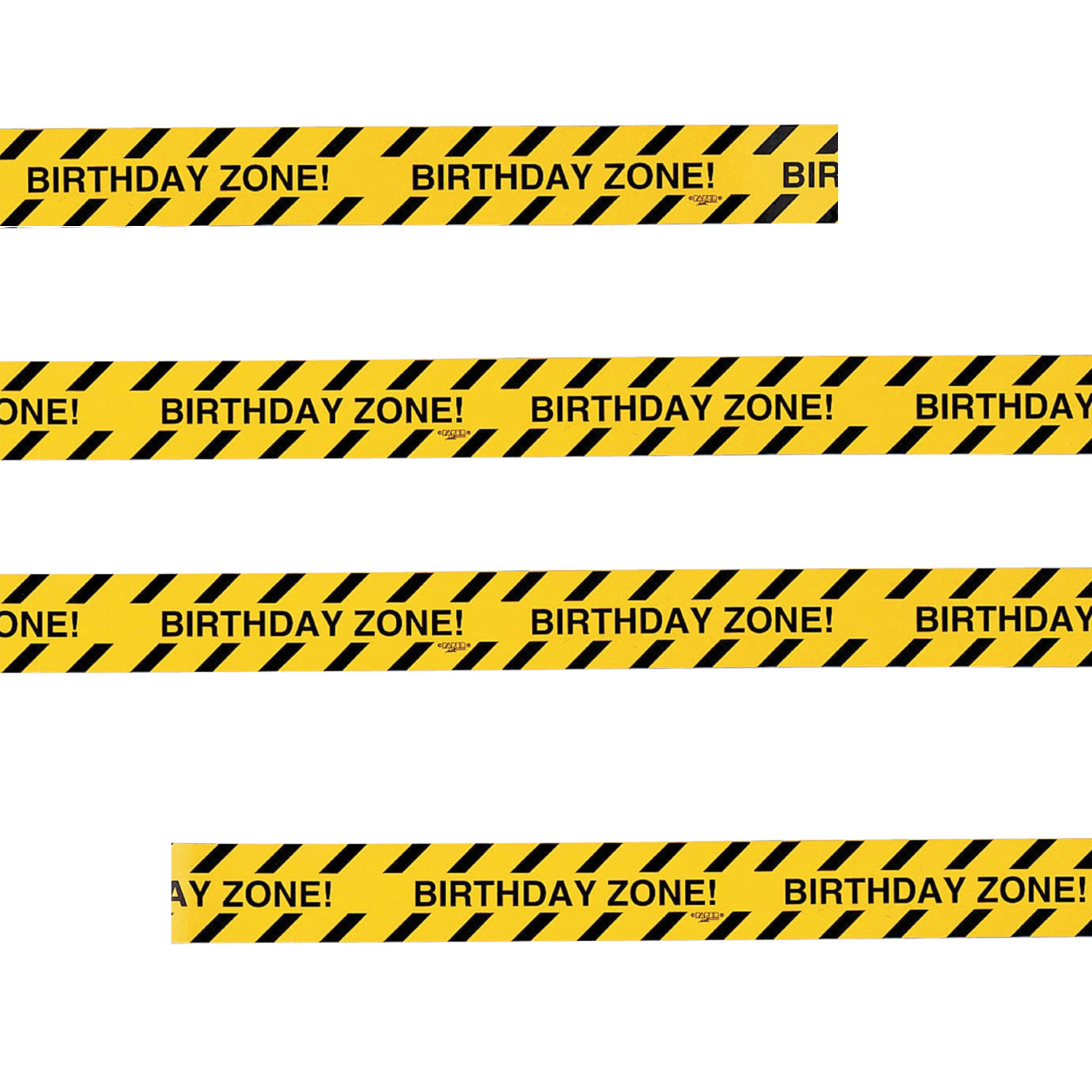 Construction Tape Birthday Zone