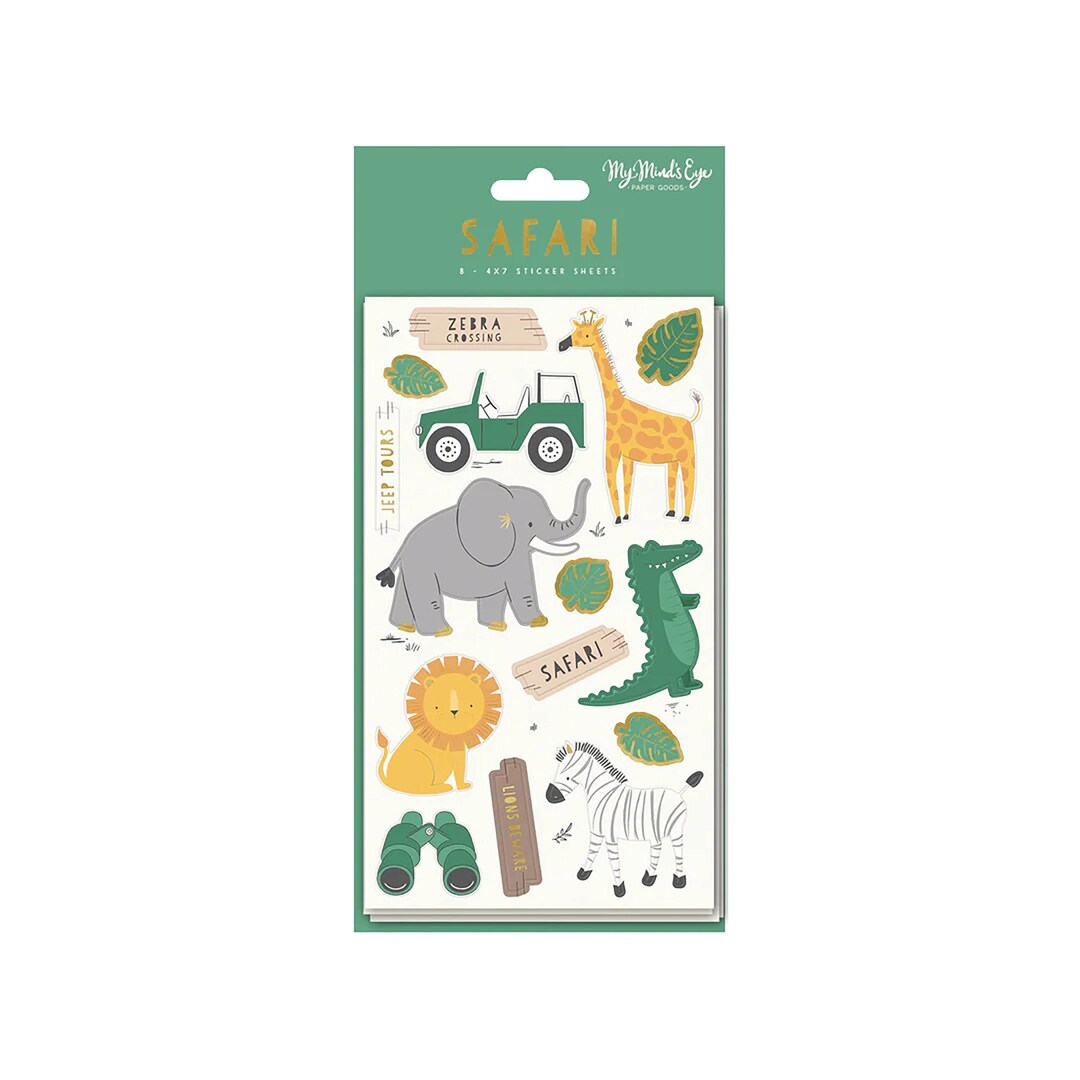 Safari Stickers | Kids Stickers | Animal Stickers | Safari Birthday ...