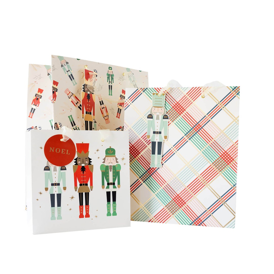 Christmas Nutcracker Gift Bags Gift Set of 3 - Etsy