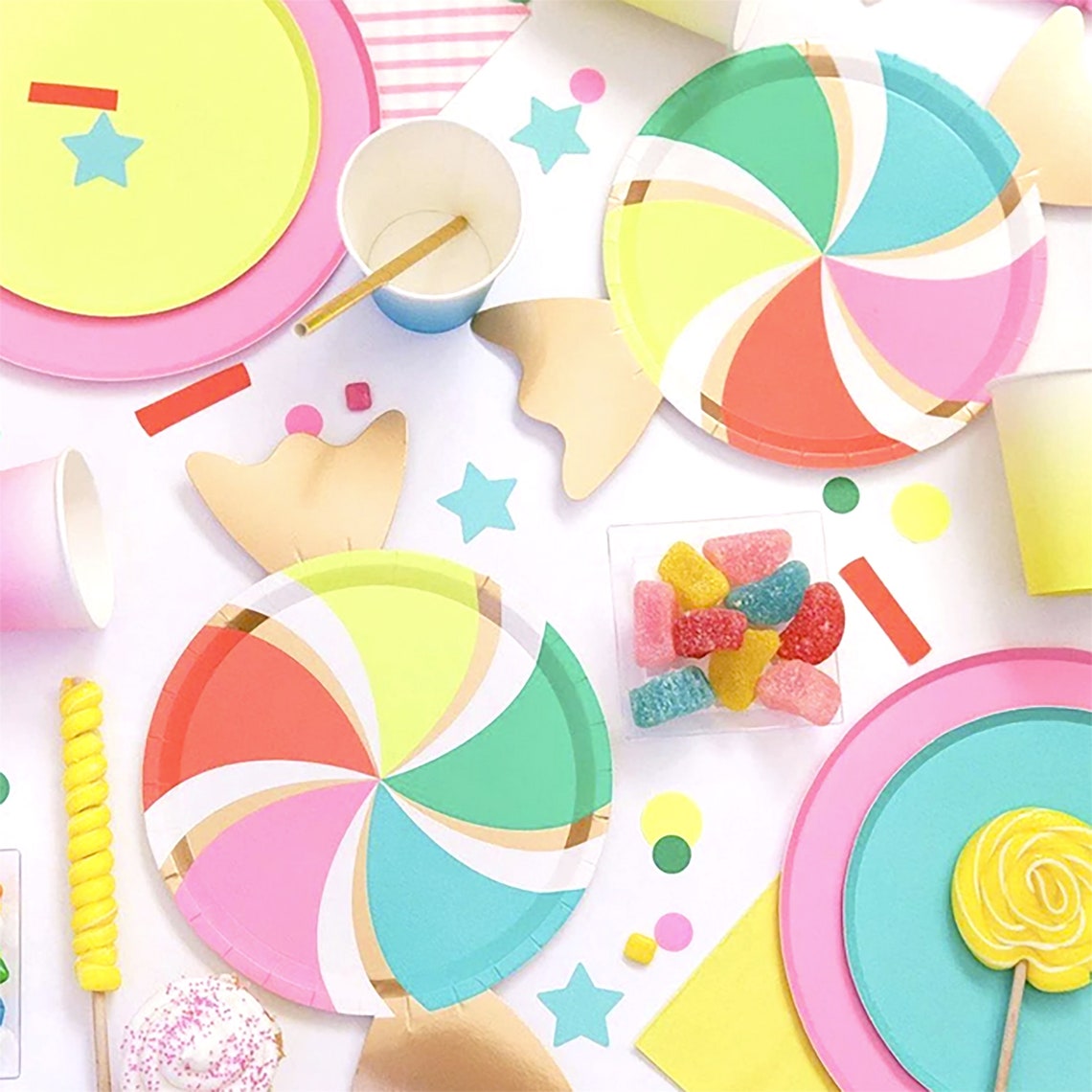 Candy Plates Candyland Party Rainbow Birthday Candyland - Etsy