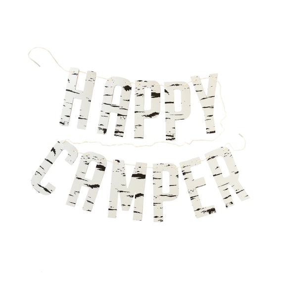 Happy Camper Banner | Camping Birthday Party - Camping Party - Camping ...