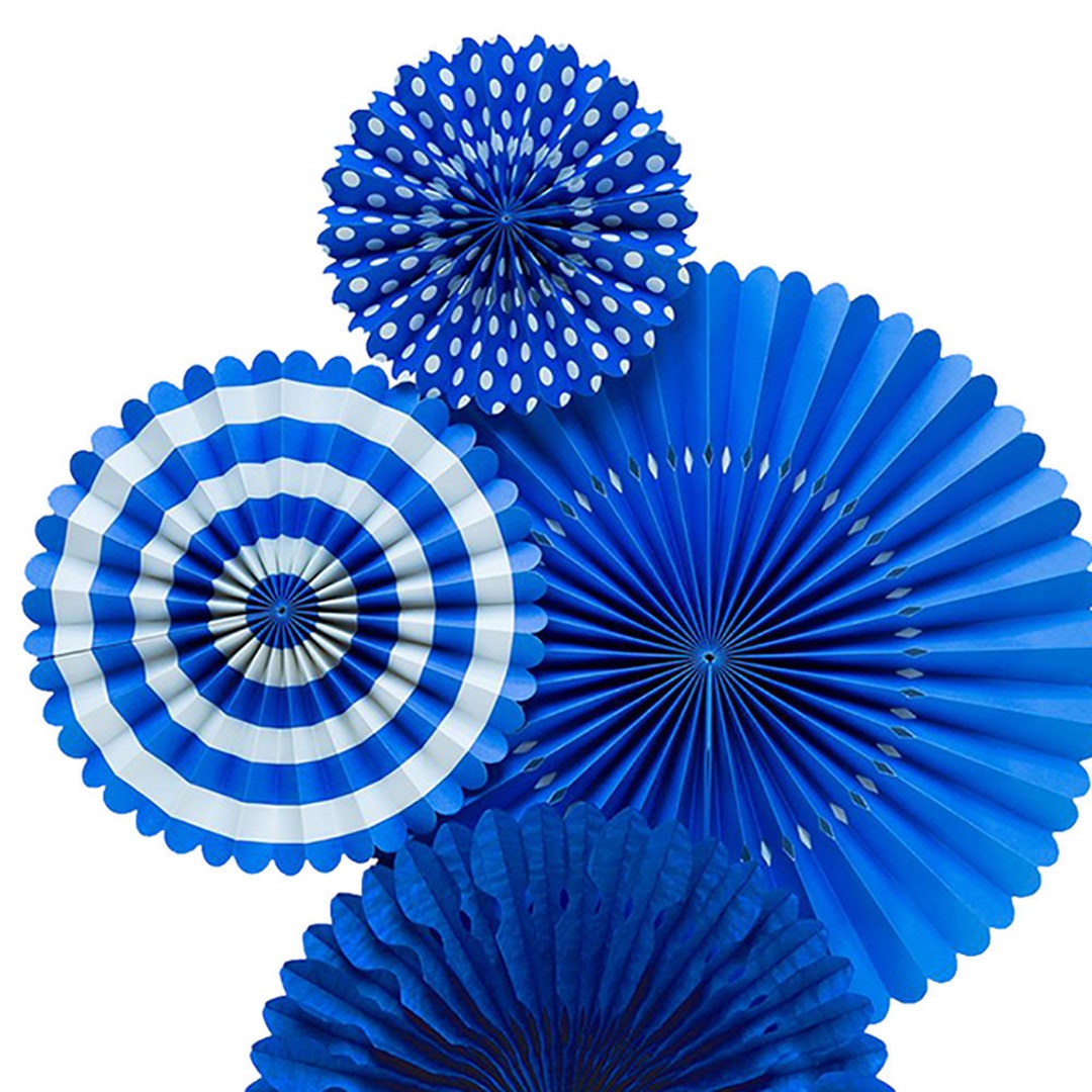 Blue Party Decorations Decorative Party Fans Blue Wedding Decorations ...