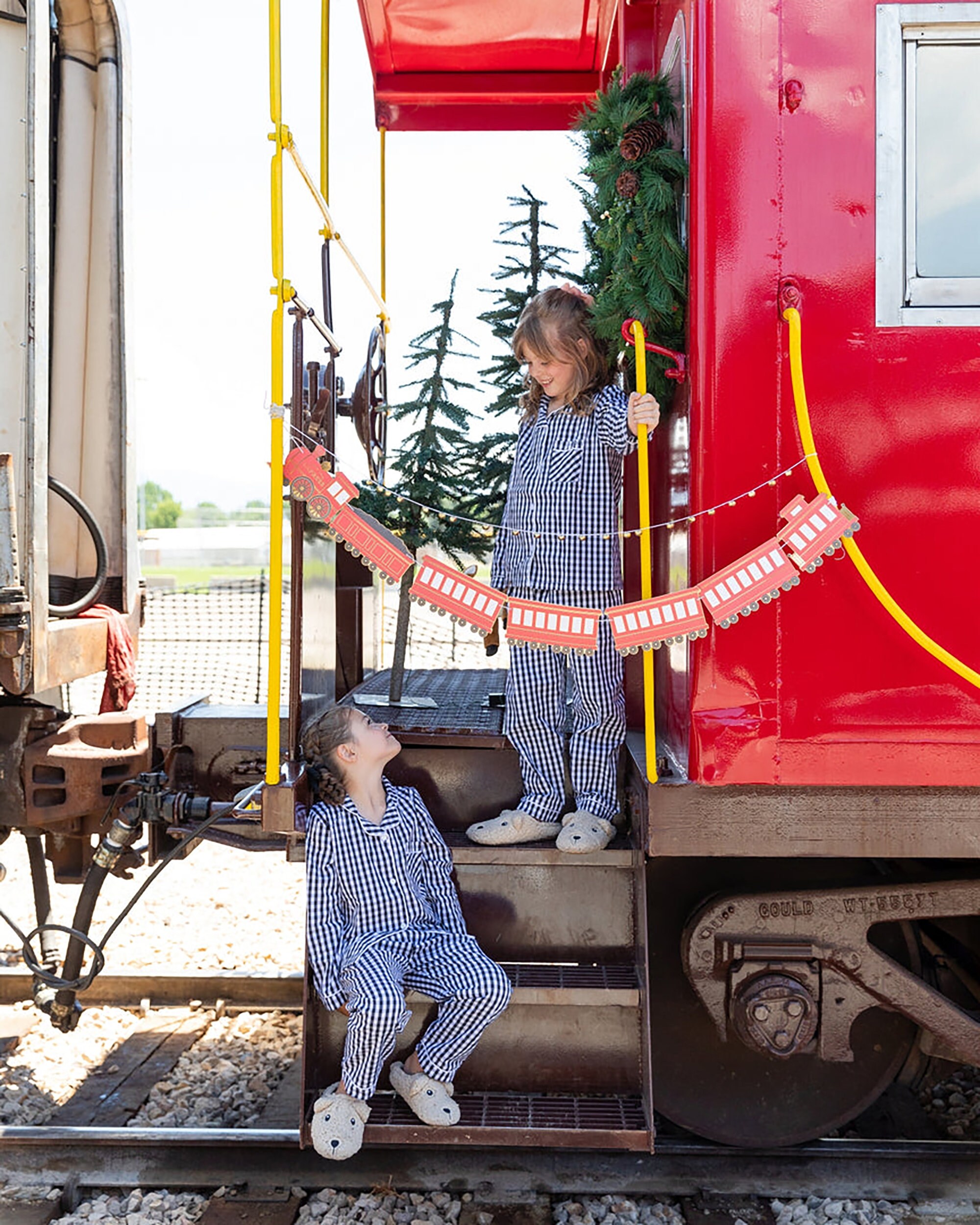 North Pole Express Train & Jingle Bell Garland Set Christmas - Etsy