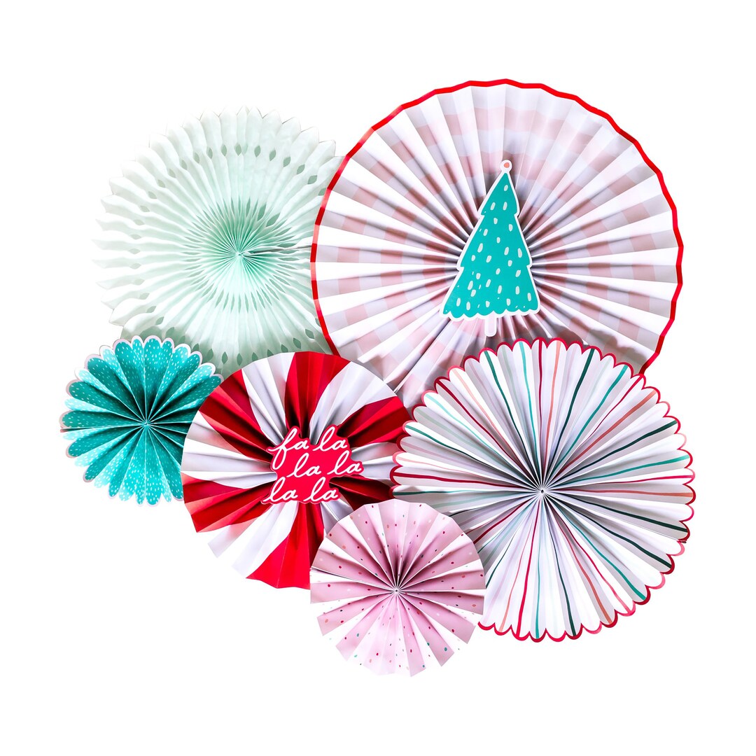 Christmas Paper Fan Decorations - Etsy