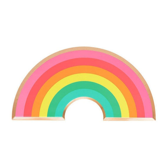 Rainbow Paper Plates | Rainbow Party Plates - Rainbow Plates - Rainbow ...