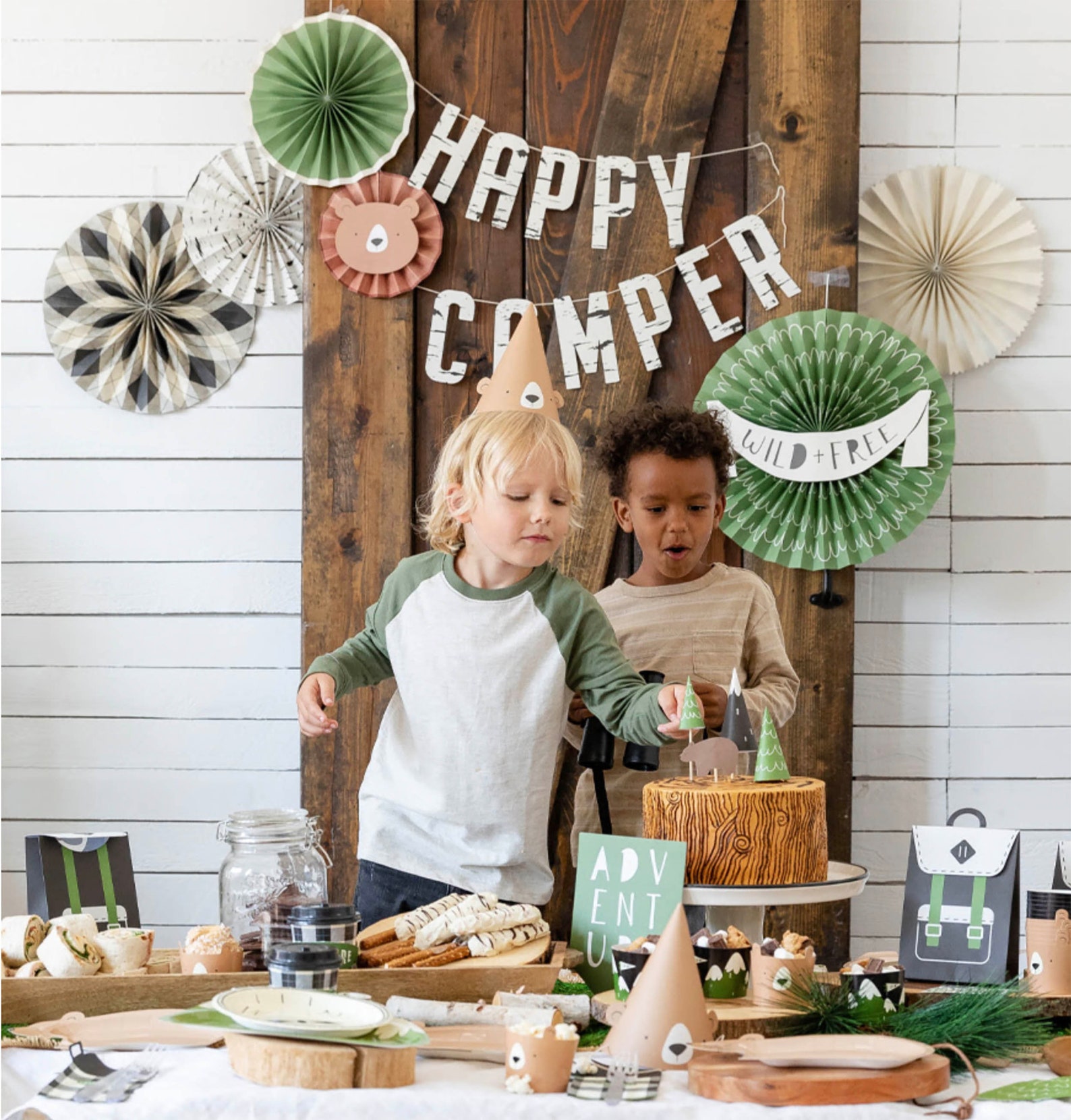 Happy Camper Banner Camping Birthday Party Camping Party - Etsy