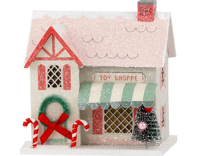 Christmas Toy Shop | Putz House - Paper Christmas Village - Christmas ...