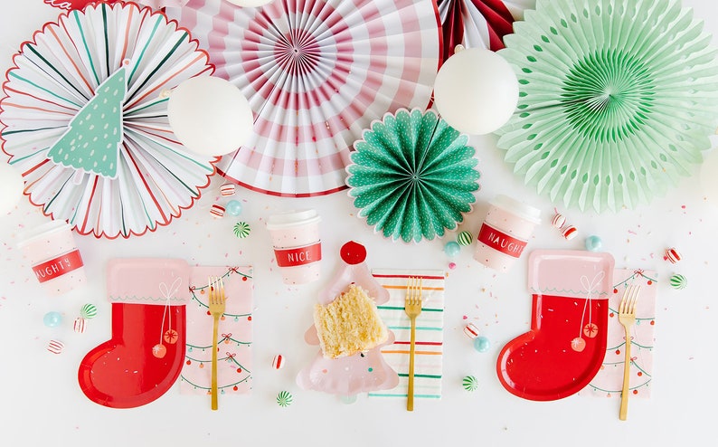 Christmas Paper Fan Decoration Christmas Party Decoration - Etsy