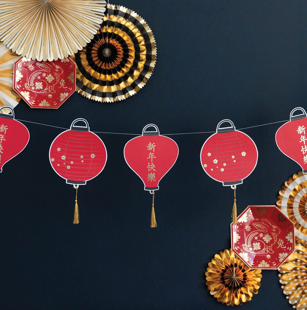 Lantern Banner Lunar New Year Decorations Lunar New Year Lanterns ...