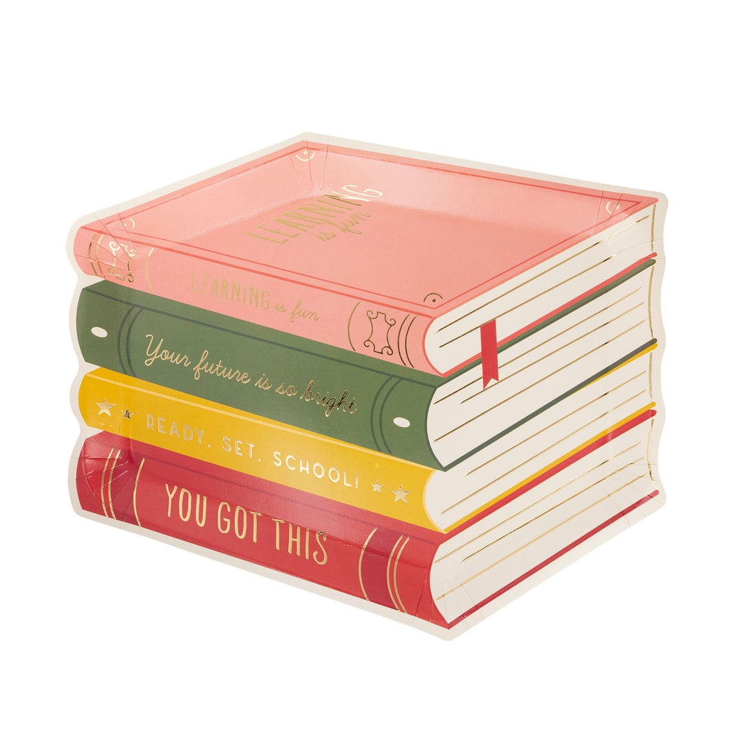 Back to School Party - Plates | Book Birthday Party | Library Theme ...